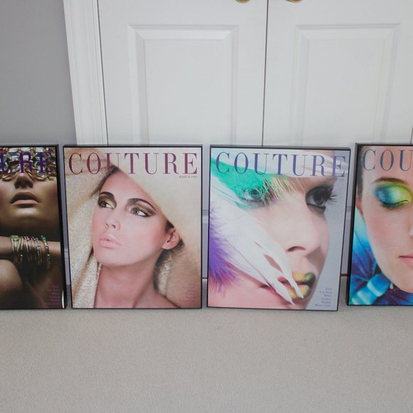 Wall Decor | 4 Vintage Couture Magazine Cover Wall Hangings | Poshmark